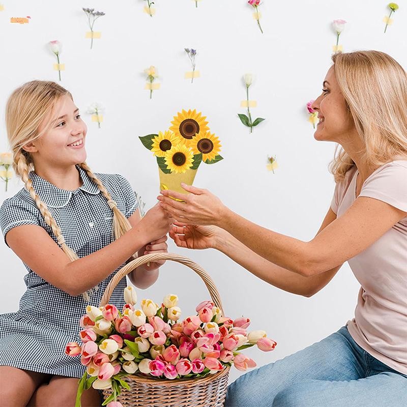 Sweet Sunflower Bouquet Craft Kit, DIY Paper Flower For Mother'S Day ...