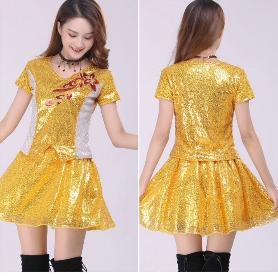 Sequin Costume Square Dance Modern Dance Jazz Dance Costume Student ...