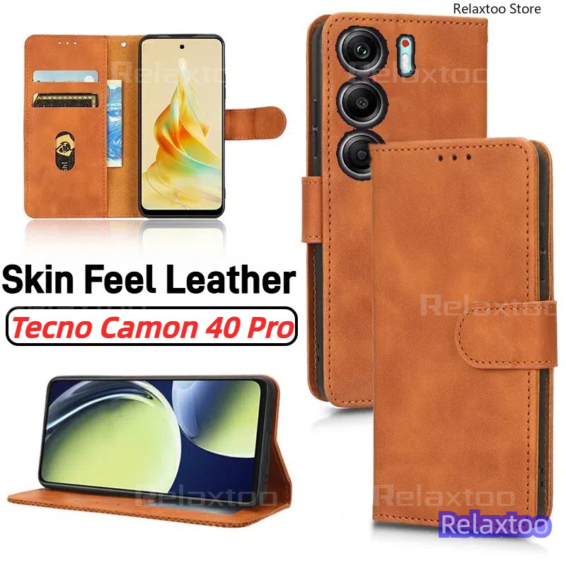 Leather Flip Casing For Tecno Camon40 Camon 40 Pro Premier 40pro ...