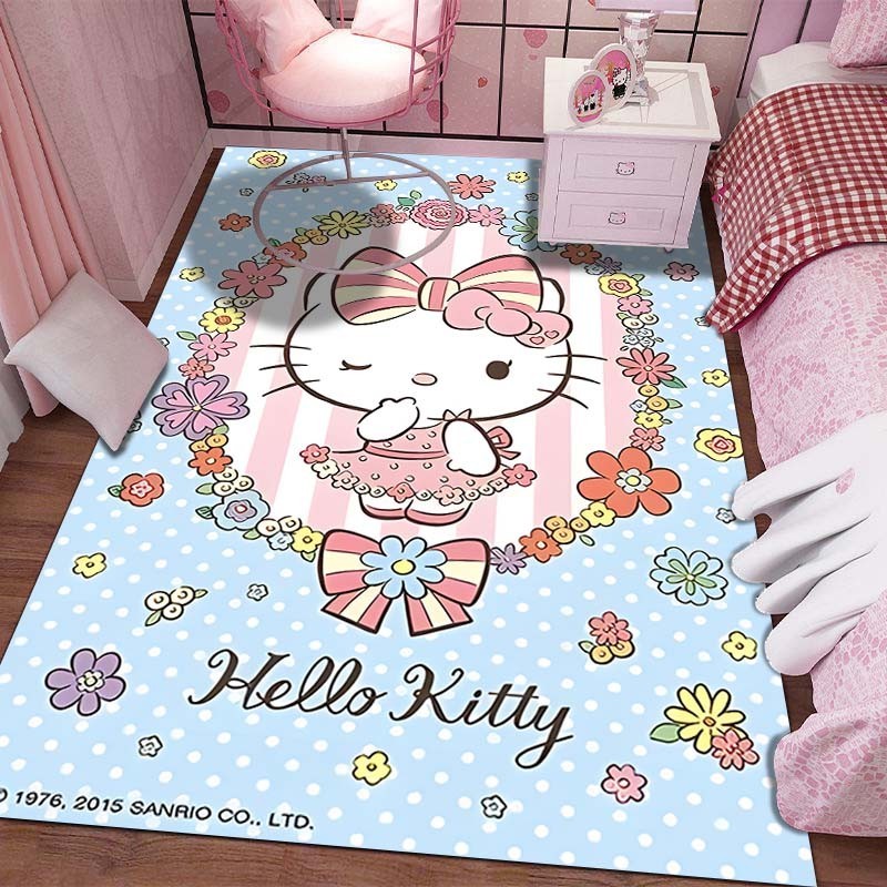 Gift Hello Kitty Carpet Soft Fuzzy Rugs Children Mat | Shopee Philippines