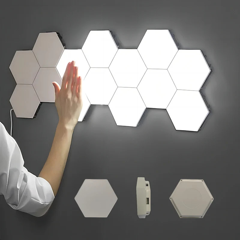 Hexagonal LED Night Light with Touch Sensor, Hexagonal, LED, Quantum ...