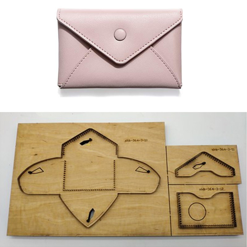 DIY Leather Craft Template Envelope Card Holder Small Wallet Die Cutter ...