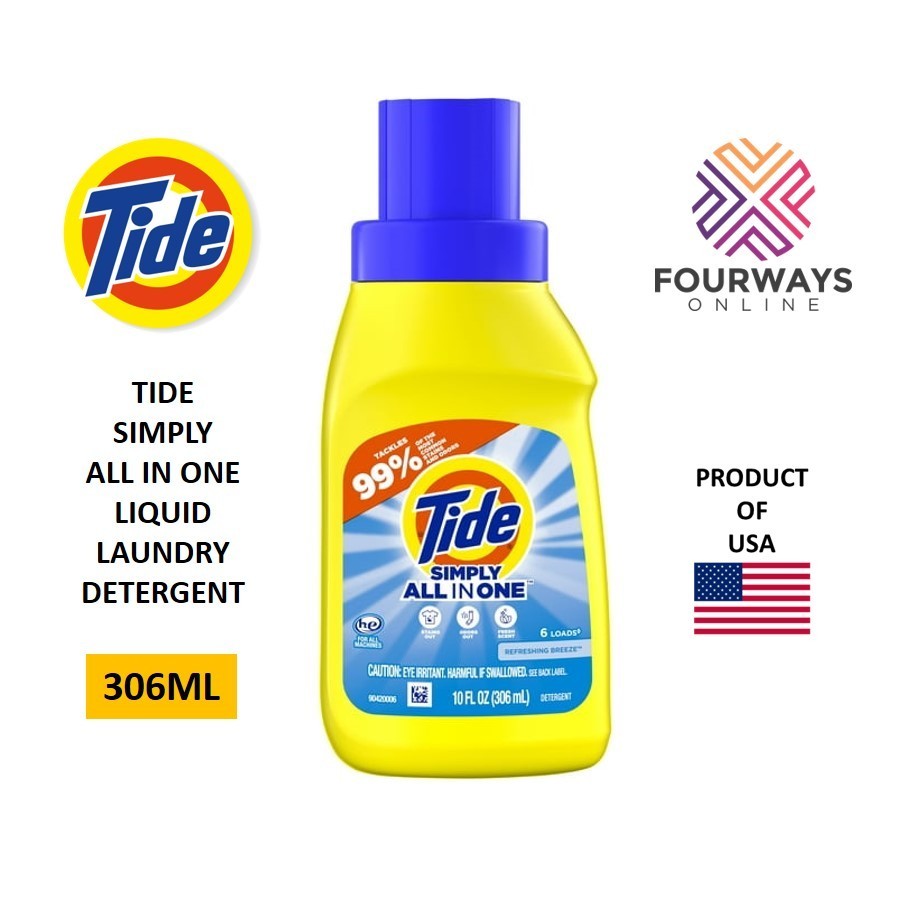 Tide Simply All In One Liquid Laundry Detergent 306ml | Shopee Philippines