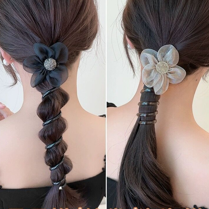 Flower long telephone line, hair loop, Korean version, temperament ...