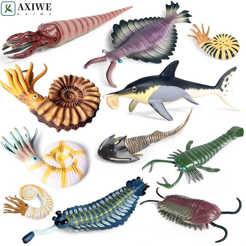 AXIWE Ocean Animal Figure, Prehistoric Simulation Marine Life Figurines ...