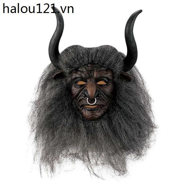 Big Word Journey to the West Bull Demon King Mask Macho Black Latex ...