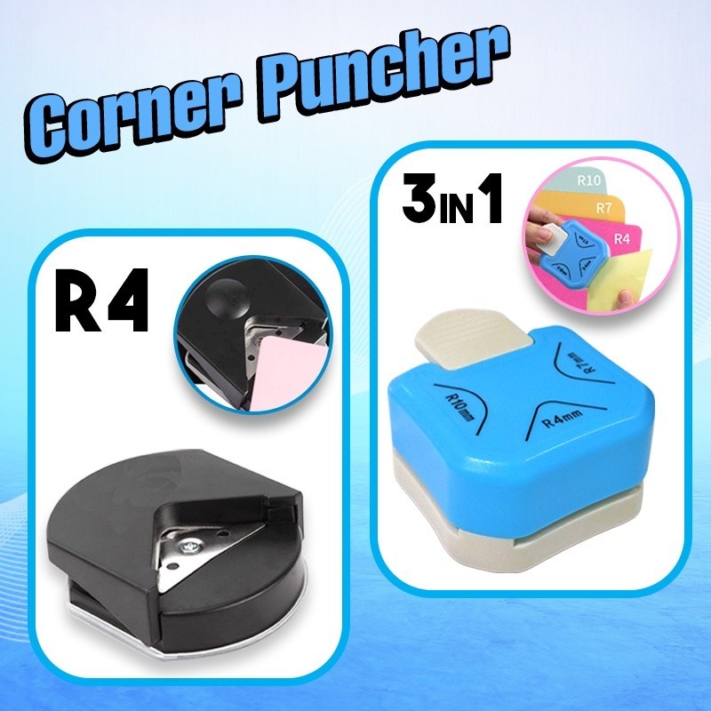 3-in-1 Corner Rounder Timmer Puncher R4mm - R7mm R10mm For Photo Cards ...