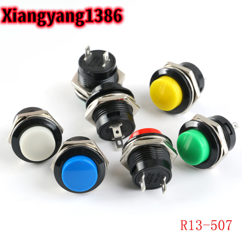 5PCS Momentary Push Button Switch 16mm Momentary 6A/125VAC 3A/250VAC ...