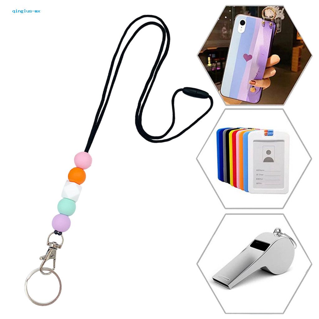 QG Lightweight Beaded Lanyard Id Beaded Lanyard Stylish Adjustable ...