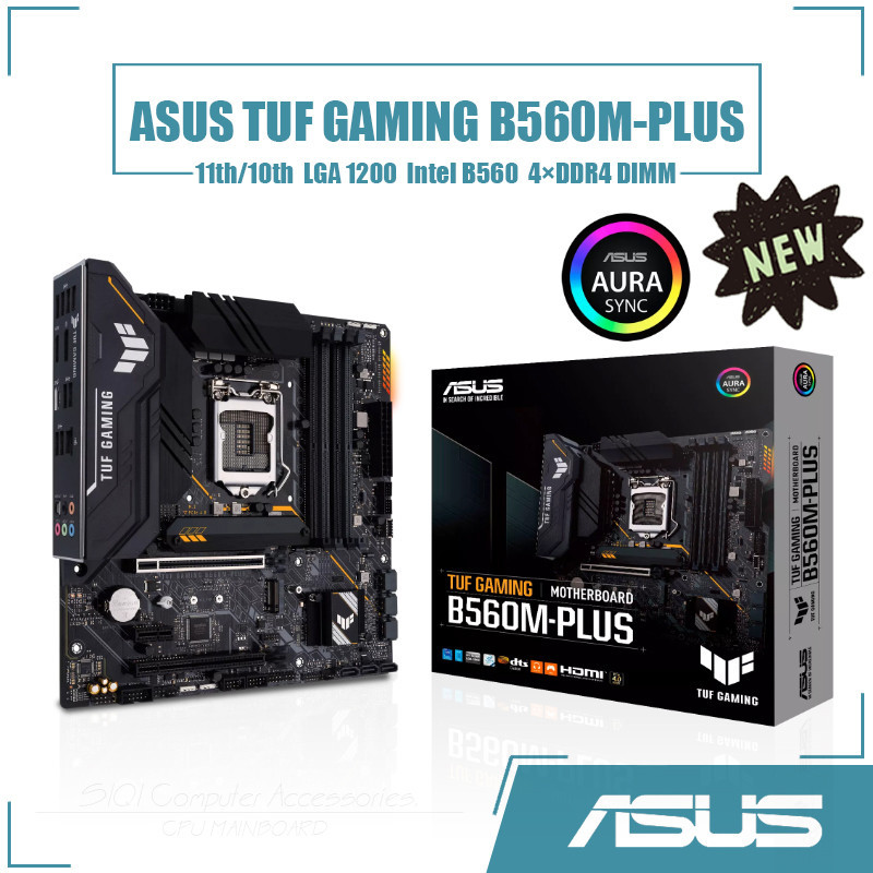 ASUS TUF GAMING B560M-PLUS Motherboard LGA 1200 4xDDR4 DIMM Using Intel ...