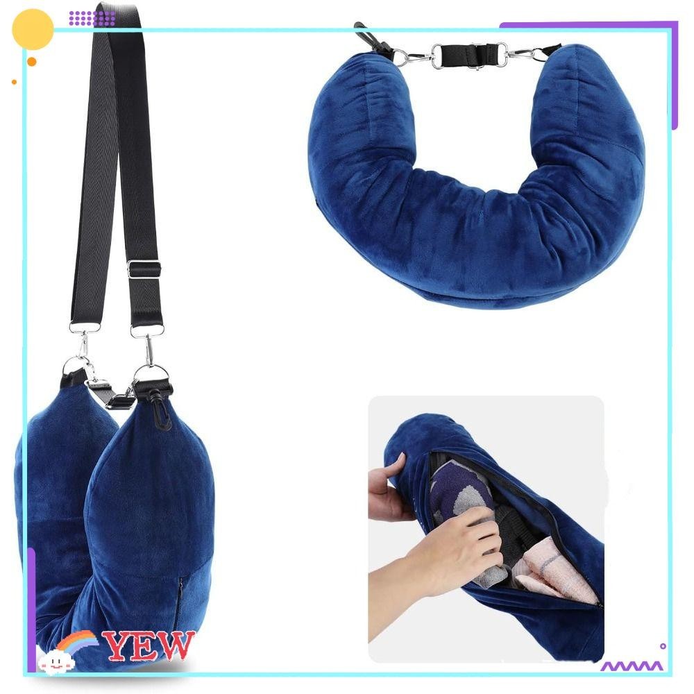 YEW Fillable Travel Neck Pillow, Waterproof Lycra Fabric Stuffable Neck ...