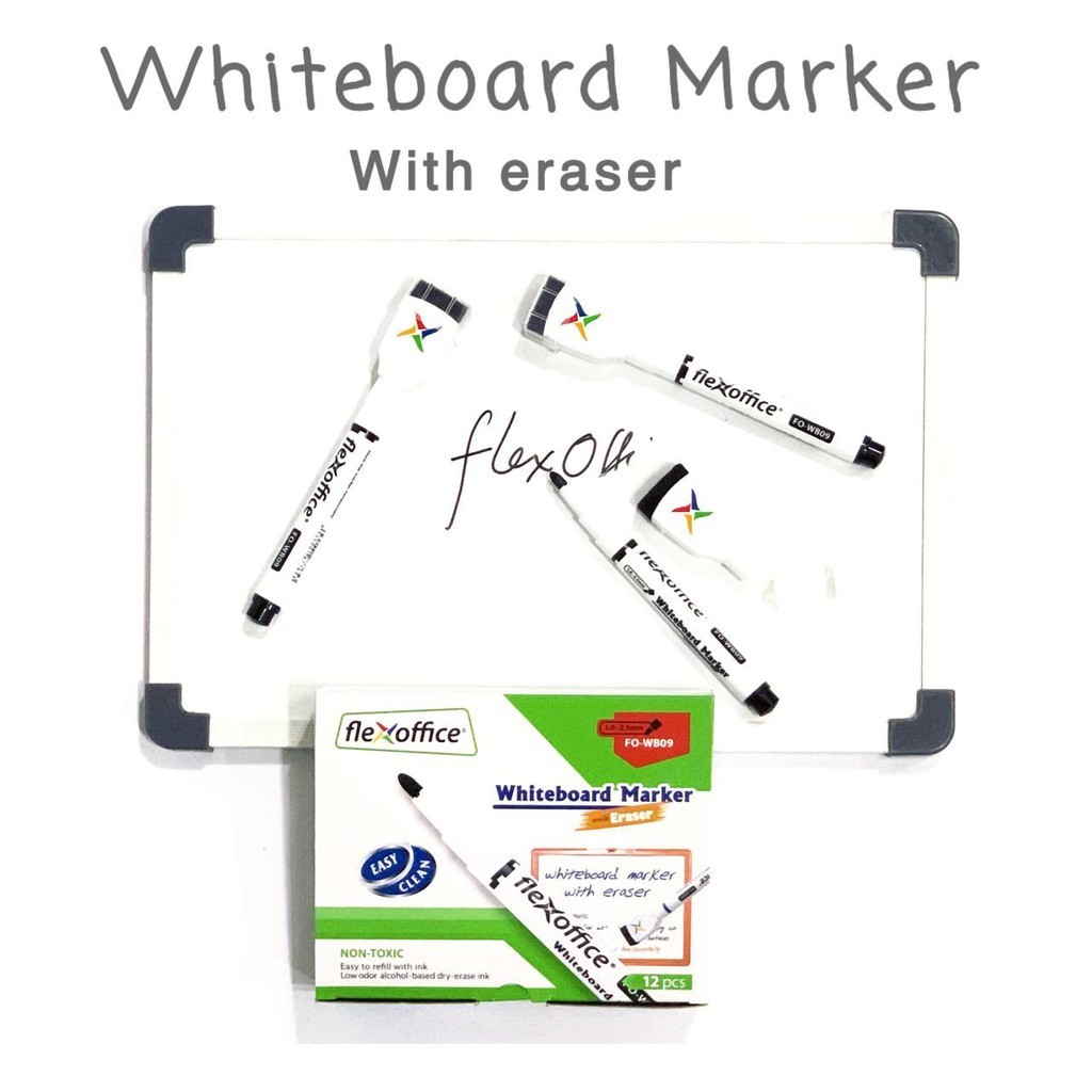 FlexOffice Whiteboard Marker with Eraser | Mr. Paper | Shopee Philippines