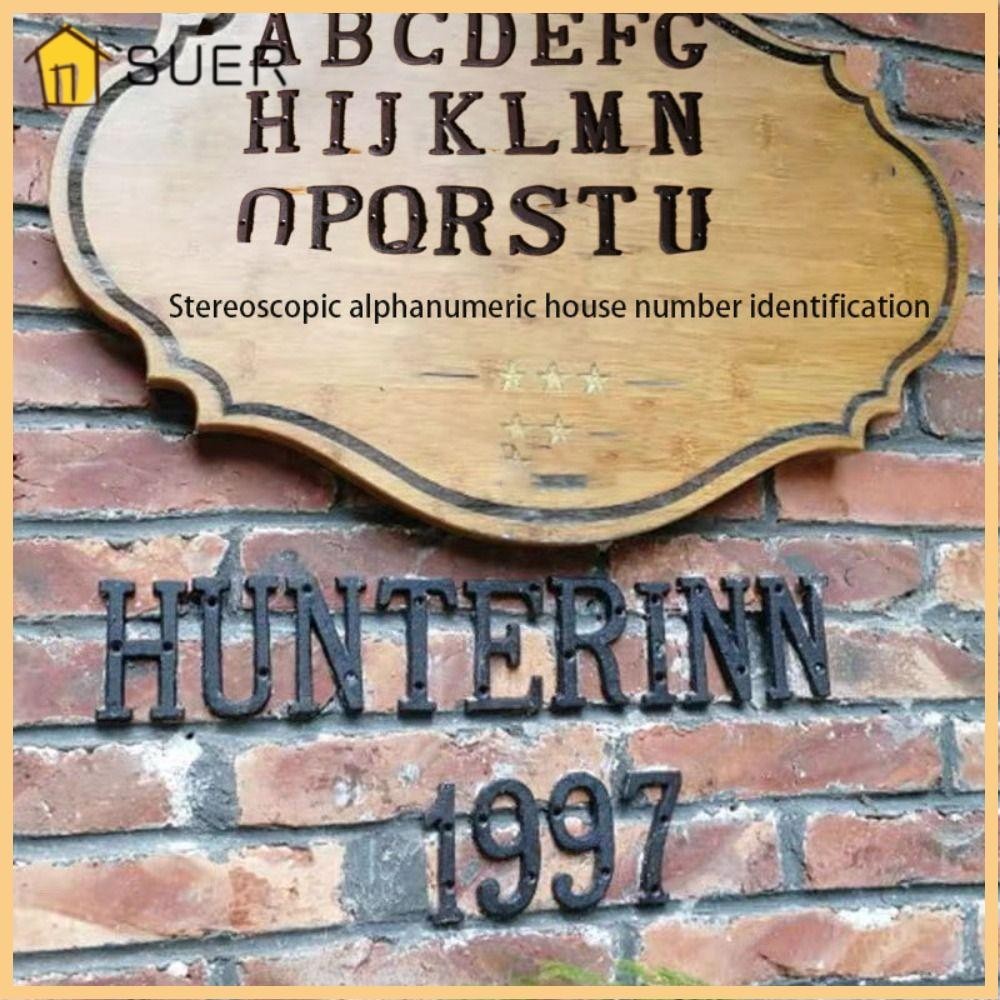 SUER1EN Digital House Number Identification, Antique Cast Iron Wrought ...