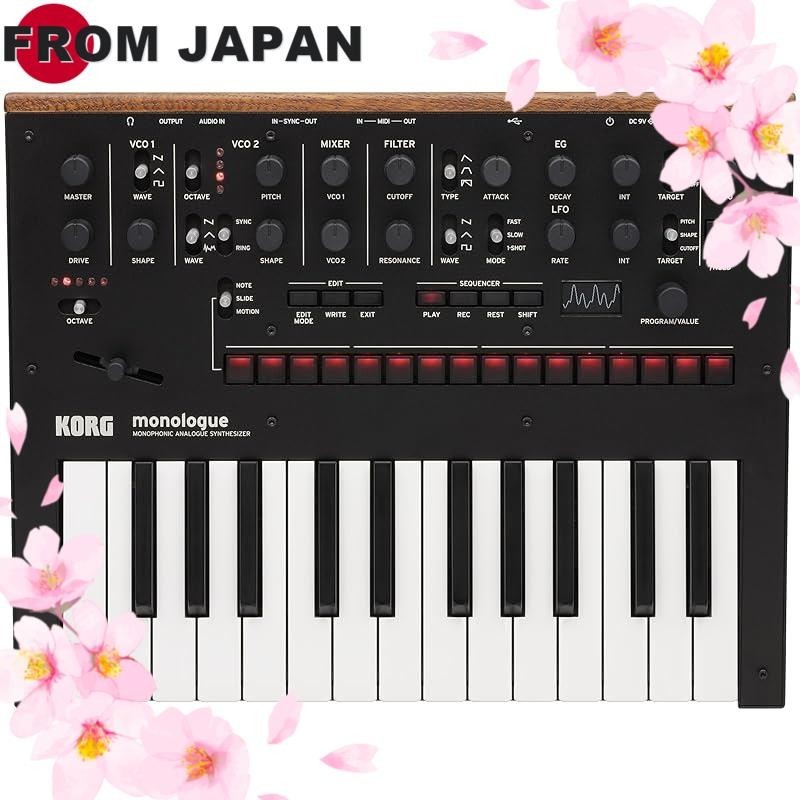 Korg Monophonic Analog Synthesizer Monologue Bk Monologue Black 25 Keys 16 Steps Sequencer With 