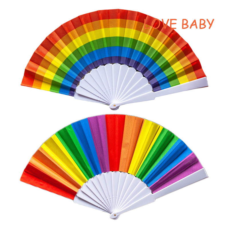 Rainbow LGBTQ Folding Fans Portable hand fan for pride month parade ...