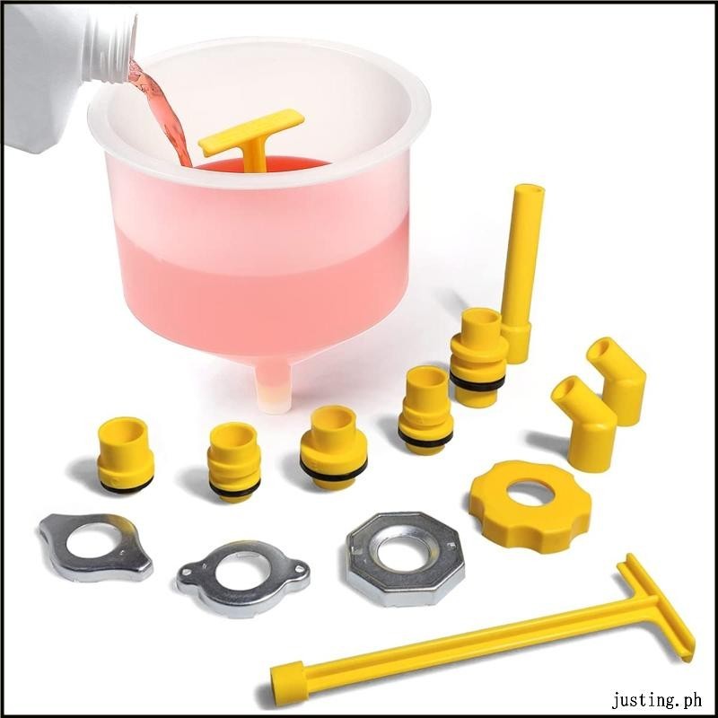 Justing Spill Coolant Funnel Kit Spill Free Radiator Coolant Filling ...