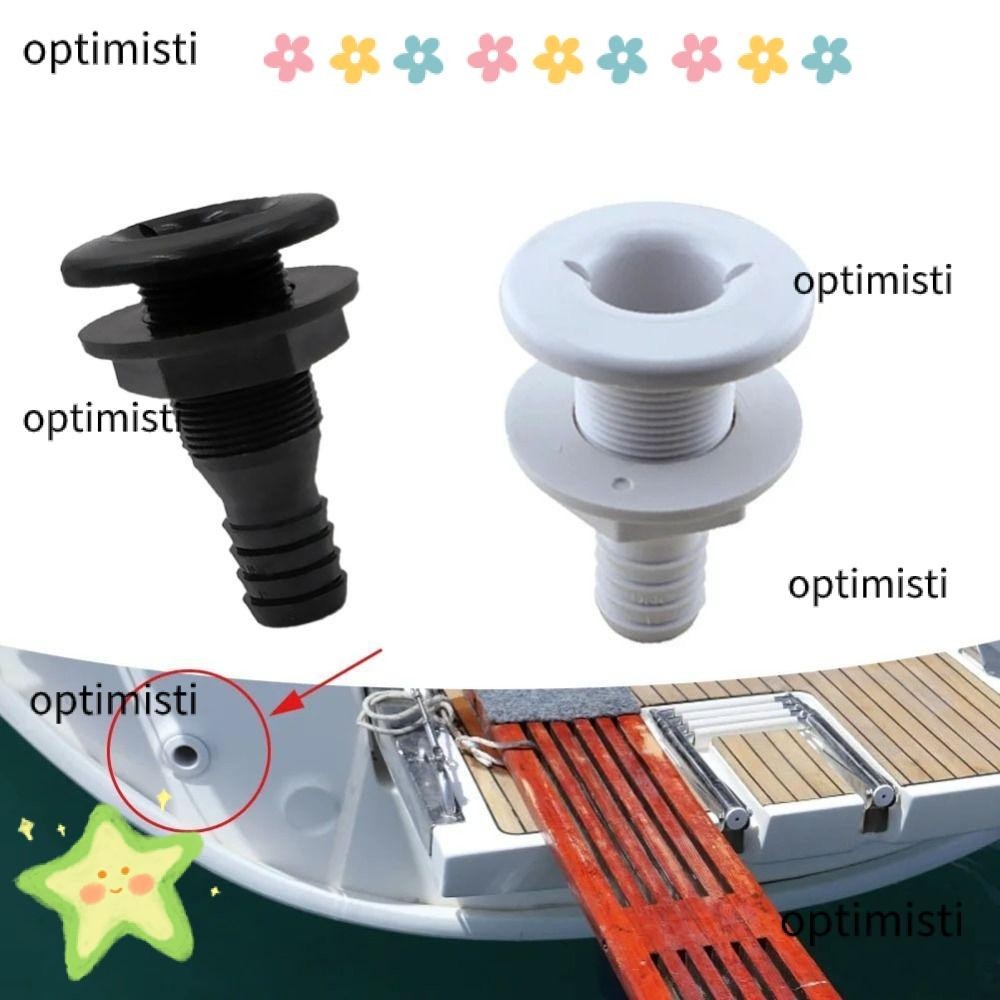 OPTIMISTI Boat Drain Bilge Pump, 3/4 Inch Through Hull Connector Marine ...