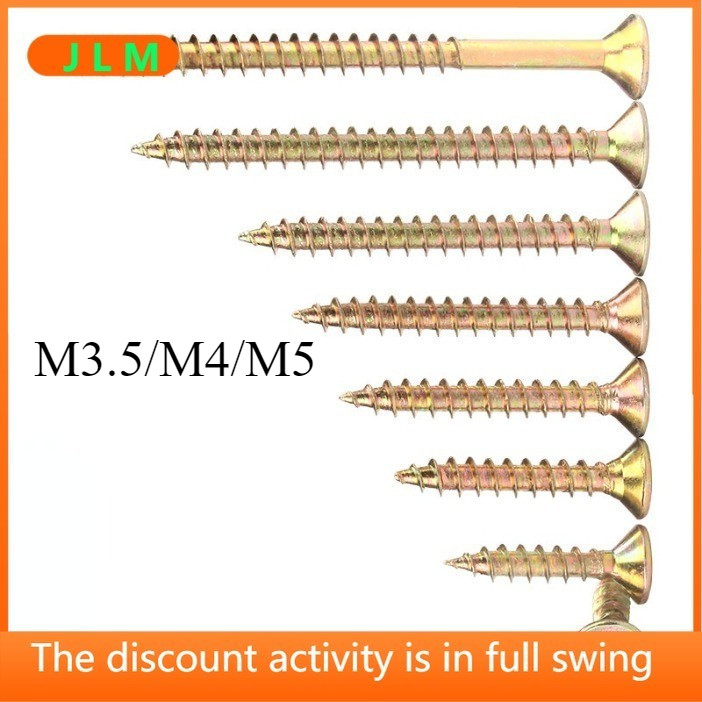 ((JLML) Flat Head Wooden Screw M3.5/M4/M5 Phillips Countersunk Head ...
