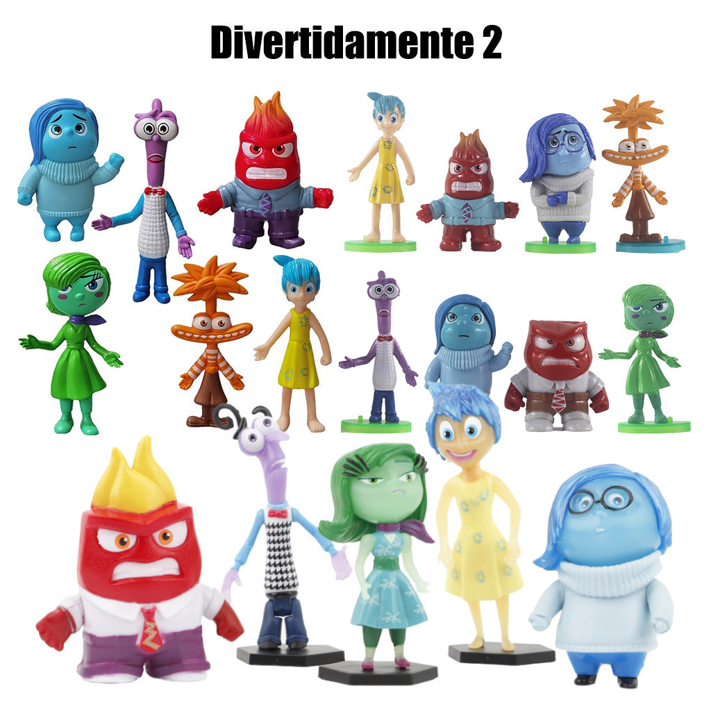 Inside Out 2 Action Figure Intensa Mente Model Figures Sadness Joy Fear ...