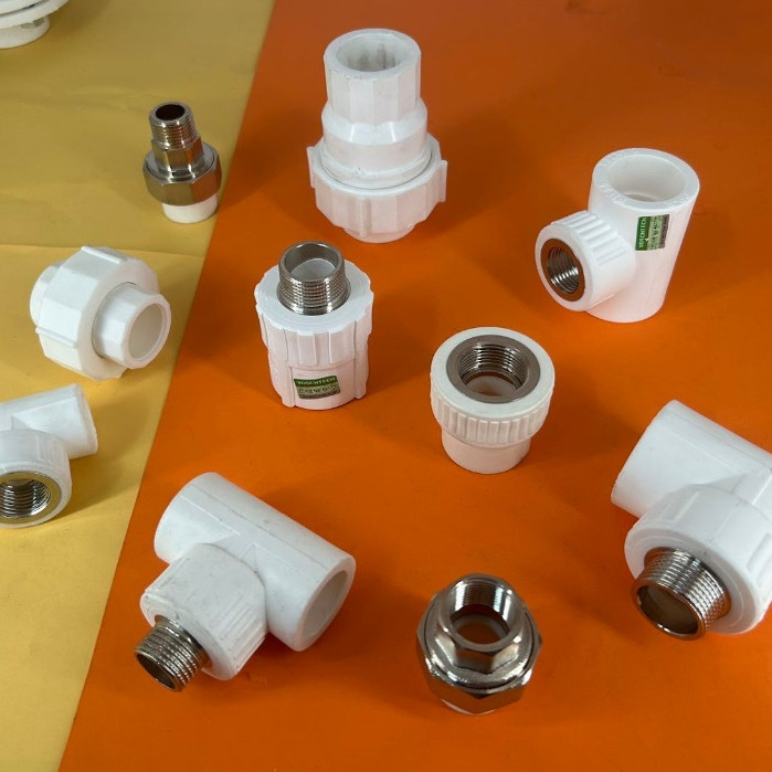 PPR 40mm-63mm brass therded Fittings male/female elbow tee adapter ...