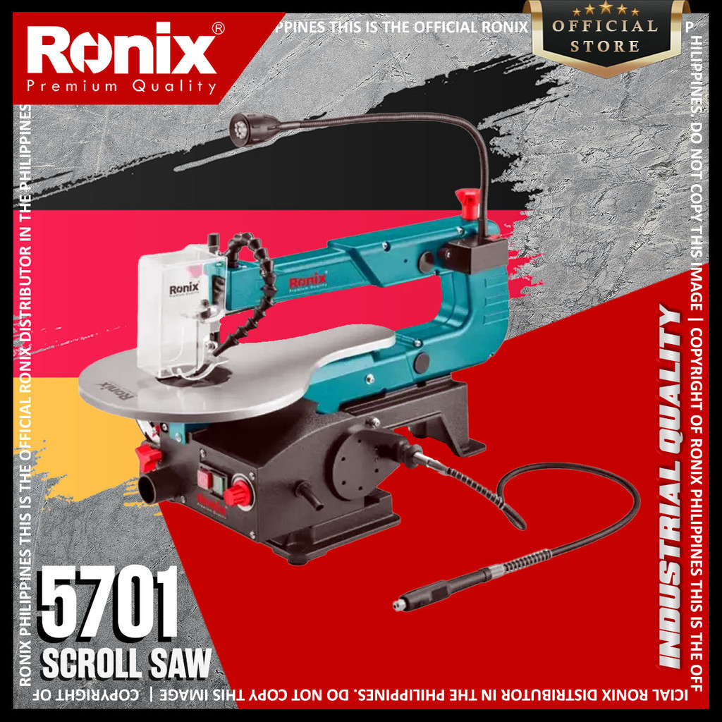Ronix 5701 Scroll Saw Powerful 120W 400 RPM -1600 RPM Cuts wood up to 50 mm thickness flexible ...