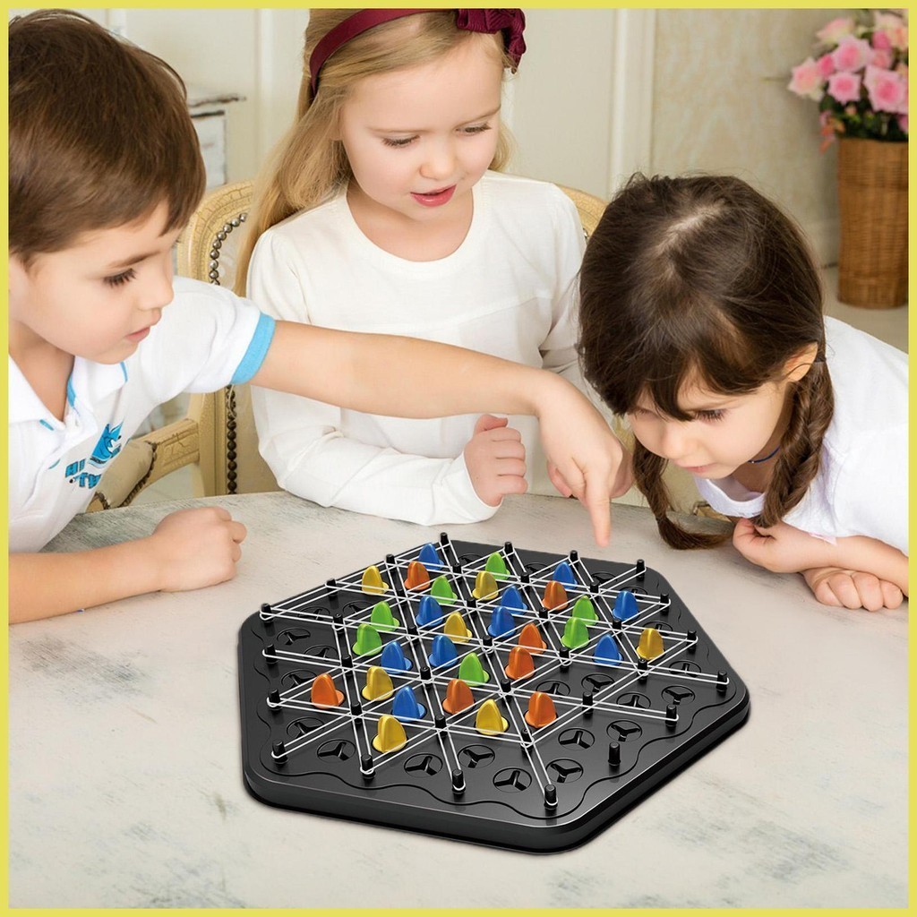 Chain Triangle Chess Game Chain Triangle Toy & Rubber Band Game Board ...