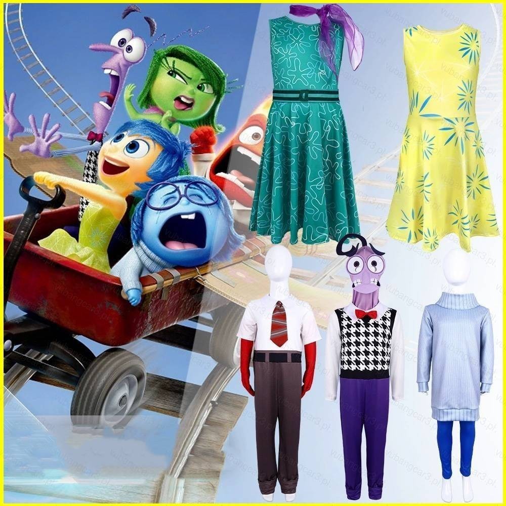 INS Inside Out 2 Joy Disgust Anger Fear Sadness dress coat cosplay ...