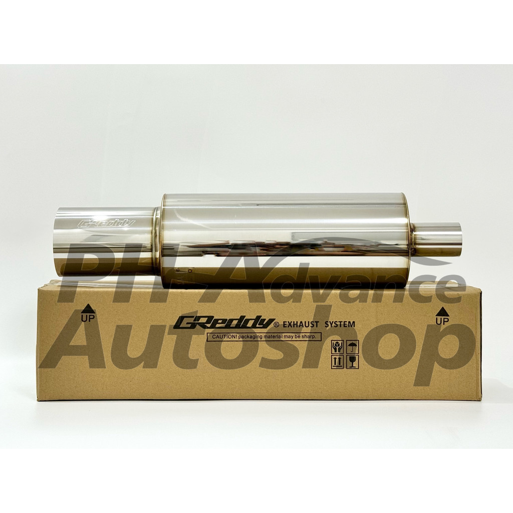 GREDDY Muffler Free Flow Large Can Stainless High Quality (SILVER) #G21 ...