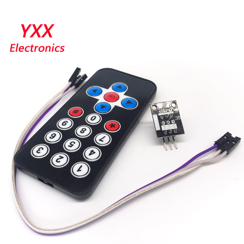 Black, infrared wireless remote control kit, remote control robot ...