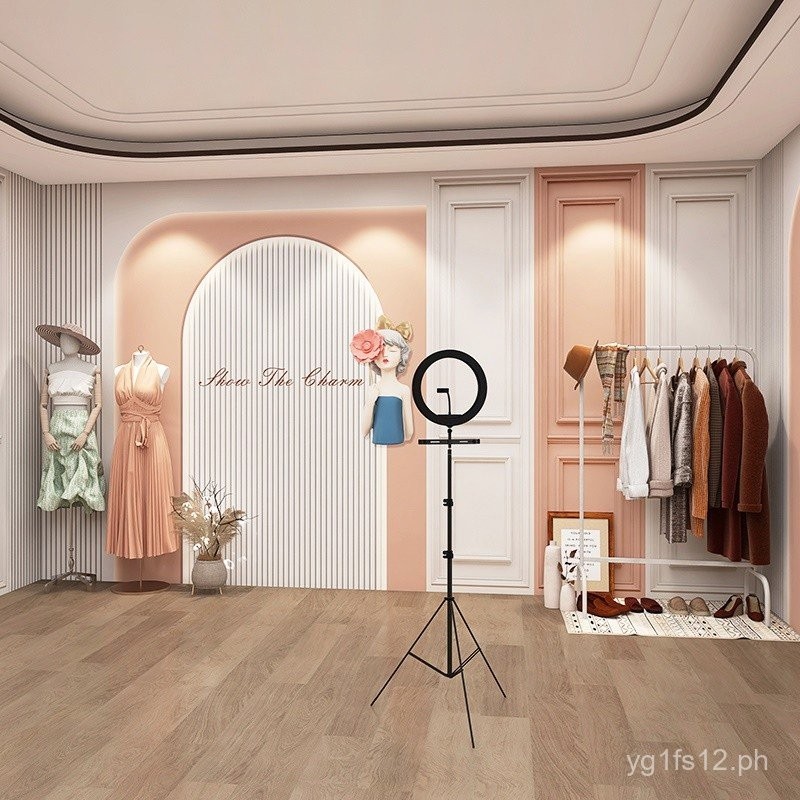 3D 3D Live Streaming Room Background Wallpaper Simple Grid Arch Plaster ...
