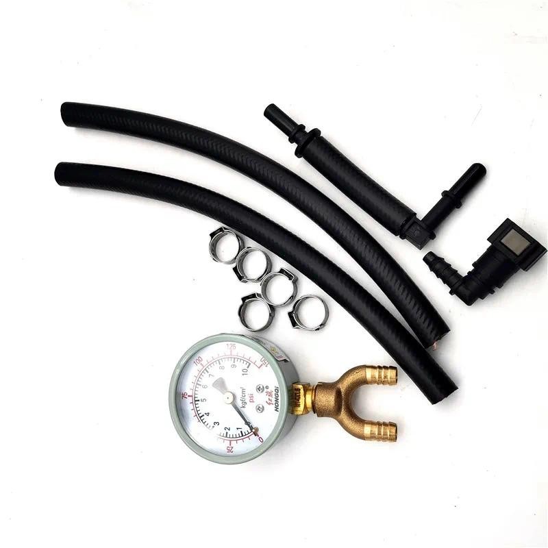 Universal Car Fuel Pressure Tester Gauge Analogue Gasoline MPa Hose ...