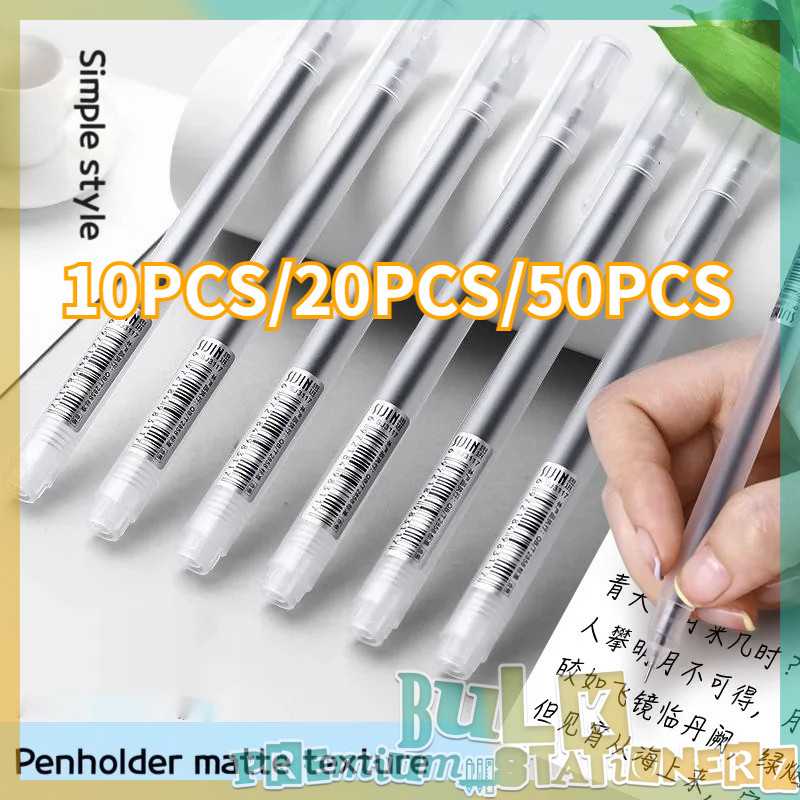 BULK 10/50PCS Needle Type Gel Pens Straight Liquid Ballpoint Pen 0.5mm ...