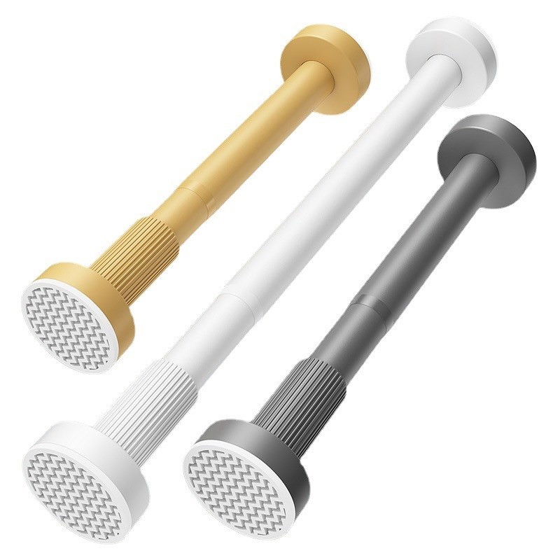 Retractable Clothes Drying Rod for Balcony, No-Drill Curtain Rod ...