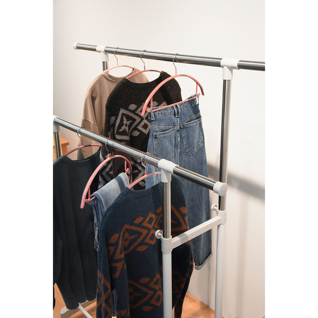 Indoor Clothes Drying Rack Horizontal Bar Adjustable Stainless Steel ...