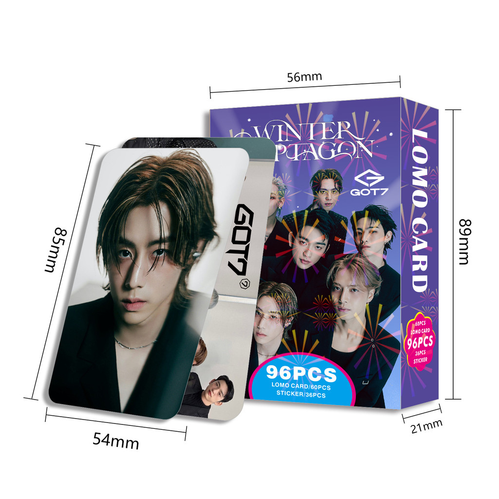 Jackson Mark JinYoung Lomo Card GOT7 Photocard Winter heptagon ...