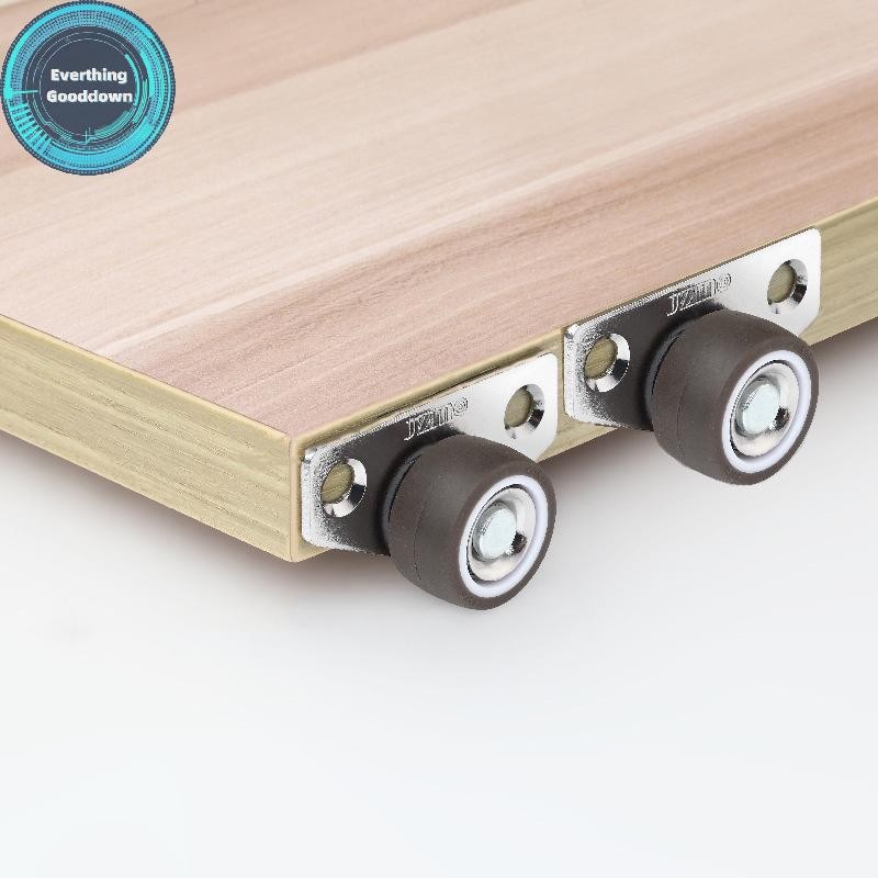 EVERTHING 1/4Pcs Silent Rubber Casters, Drawer Wheels, For Furniture ...