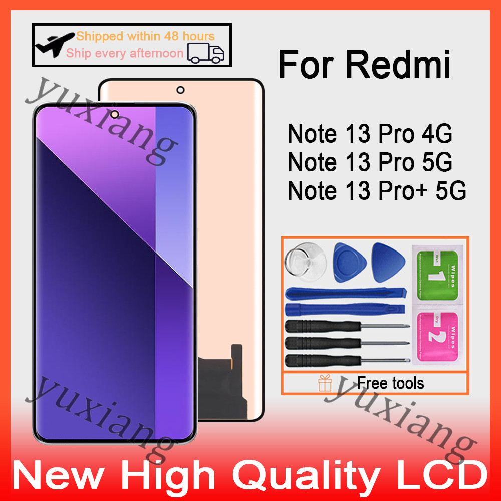 AMOLED TFT For Redmi Note 13 Pro 4G Note 13 Pro 5G Note 13 Pro+ Plus 5G LCD Display Touch Screen ...