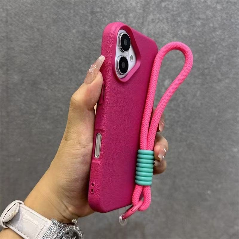 Litchi Leather Pattern Wristband Hand Rope Phone Case Suitable for ...