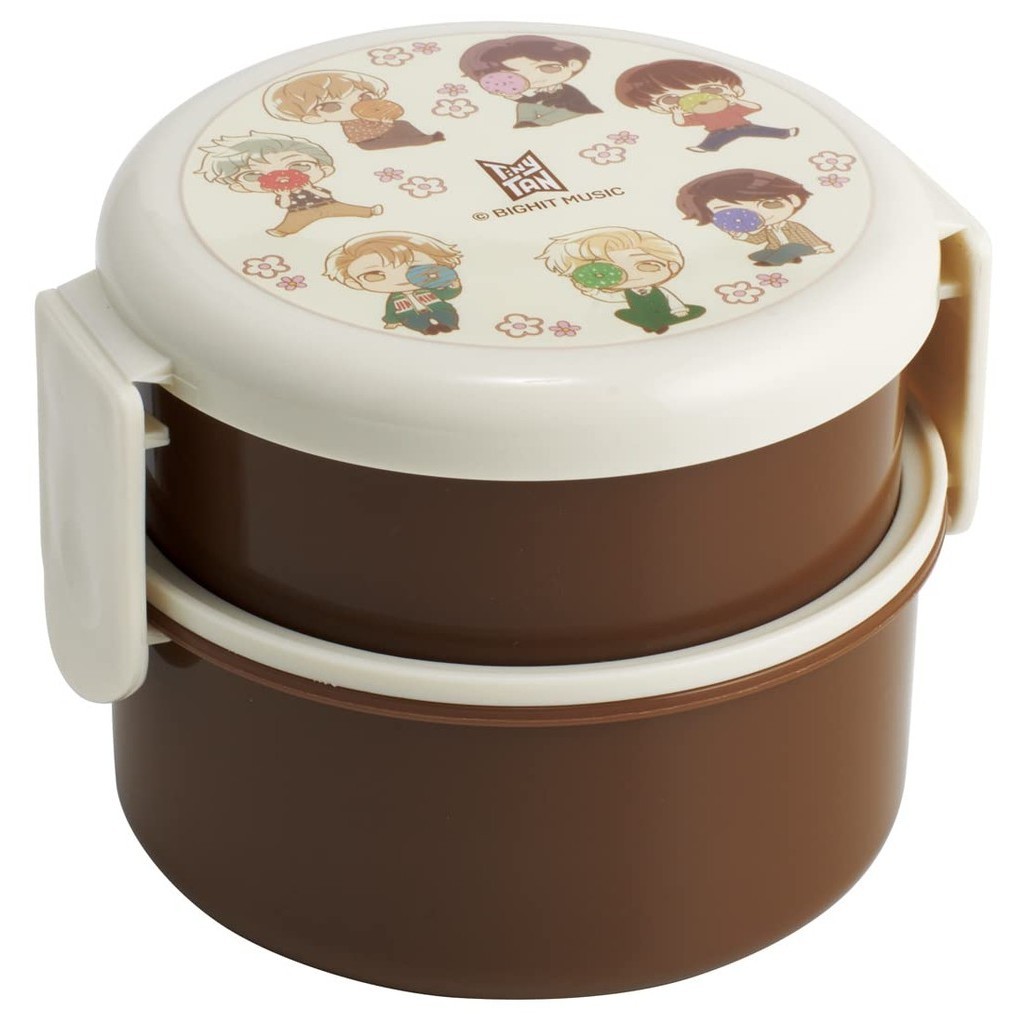 Skater Lunch Box TinyTAN 500ml 2 Tiers Round Antibacterial Made in Japan Tinytan ONWR1AG-A 2406U ...
