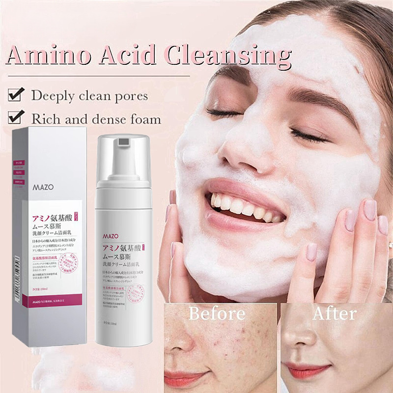 Face Cleanser MAZO Amino Acid Mousse Gentle Facial foam Cleanser for ...