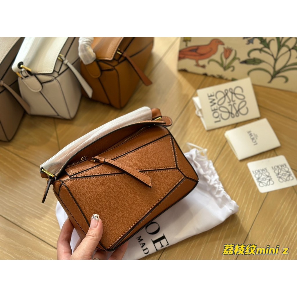 L***e Mini Geometry Bag Puzzle Handbag Women's Shoulder Bag 19cm 281264 ...