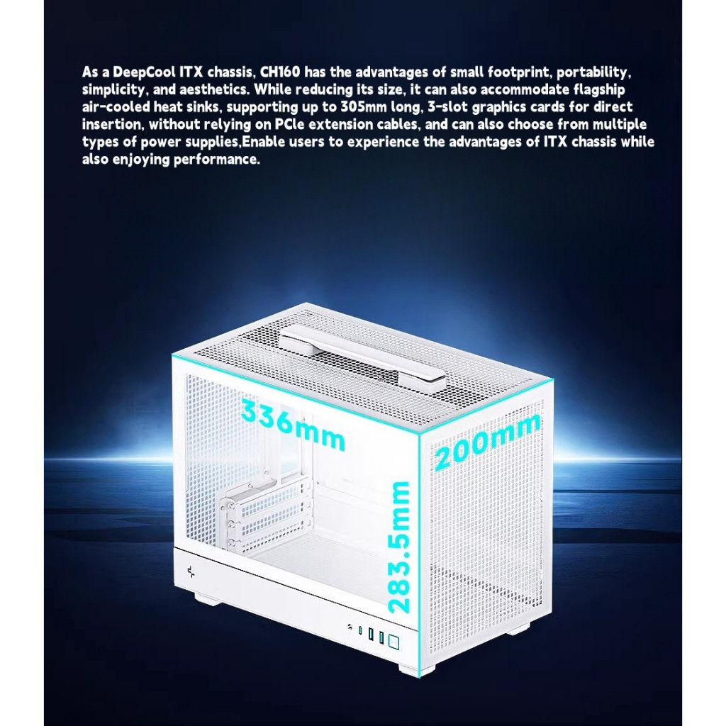 DEEPCOOL CH160 MINI-ITX Handheld PC Case | Shopee Philippines