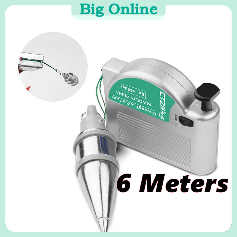 6M Magnetic Plumb Bob Professional Vertical Measuring Plumb 400g Auto ...