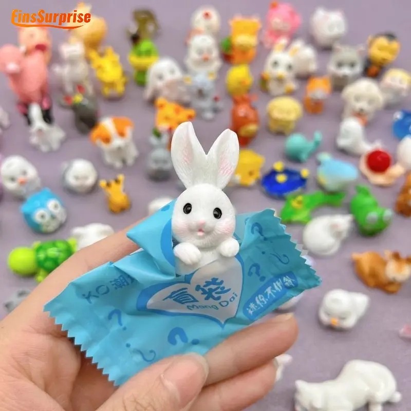 Cute PVC Tiger Little Rabbit Animal Blind Box Action Surprise Children ...