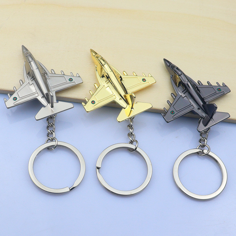 Fighter Keychain Metal MiG Airplane Key Pendant Fighter Model Aviation ...