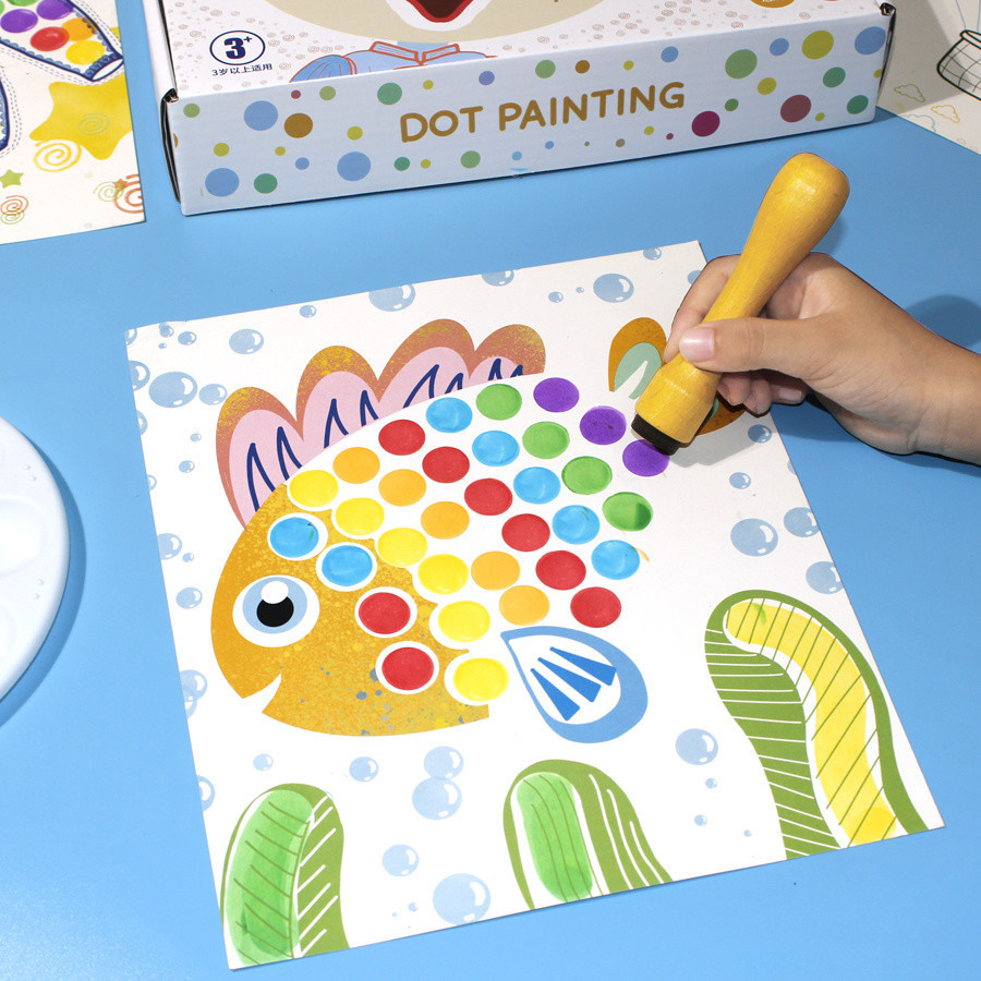 Dot Painting Baby Painting Children Handmade Toys diy Finger Painting ...