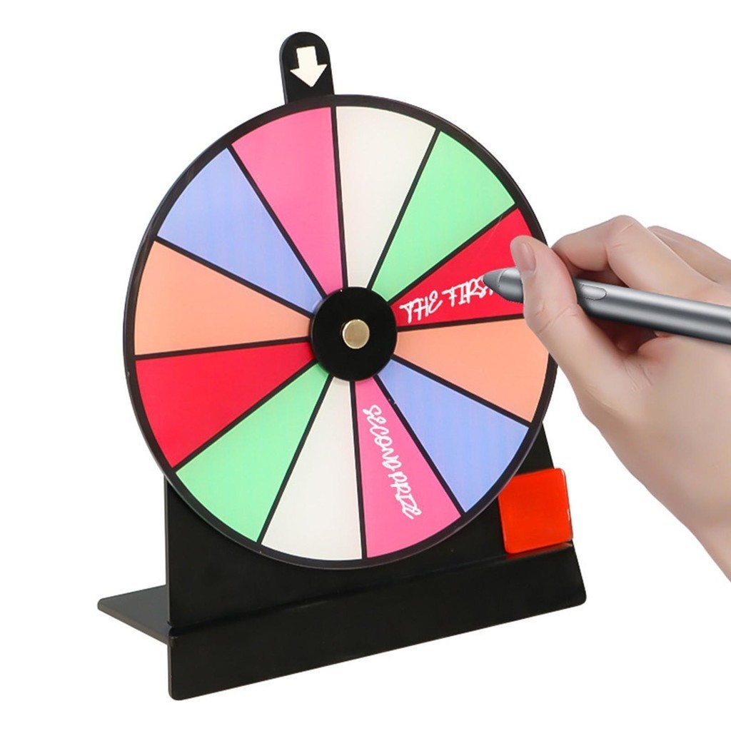 Spinning Prize Wheel Tabletop Spin Non-slip Wheel of Fortune Game ...