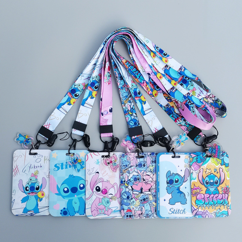 Disney Cute Cartoon Stitch Student ID Doctor Nurse Work ID Hanging Rope ...