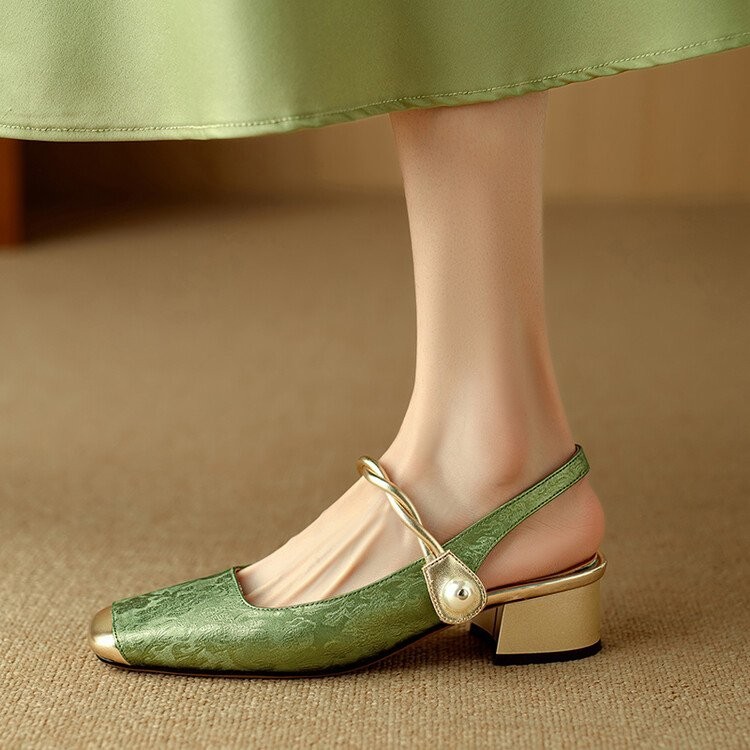 Retro Kitten Heels Women Buckle Chunky Heel Shoes(3-5cm)Baotou | Shopee ...
