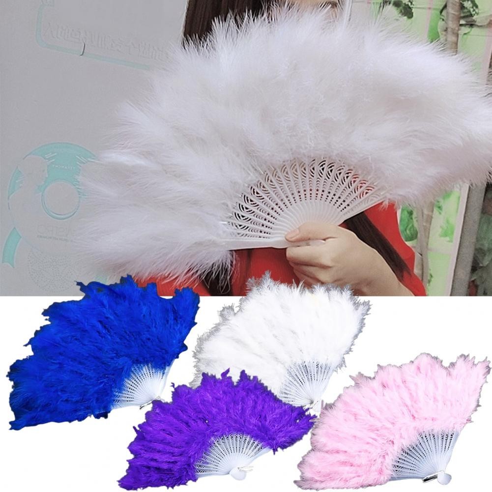 Pretty Hand Held Fan Fine Texture Show Props Fashion Faux Peacock ...
